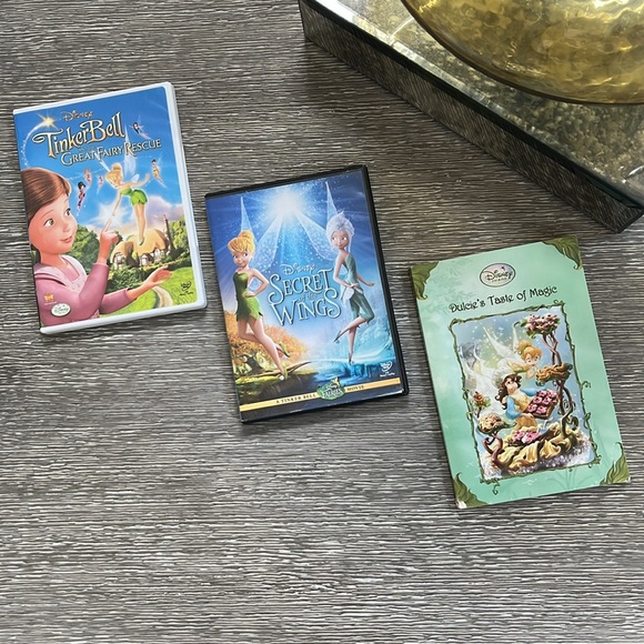 Disney | Toys | Disney Tinkerbell Dvds And Book Bundle | Poshmark